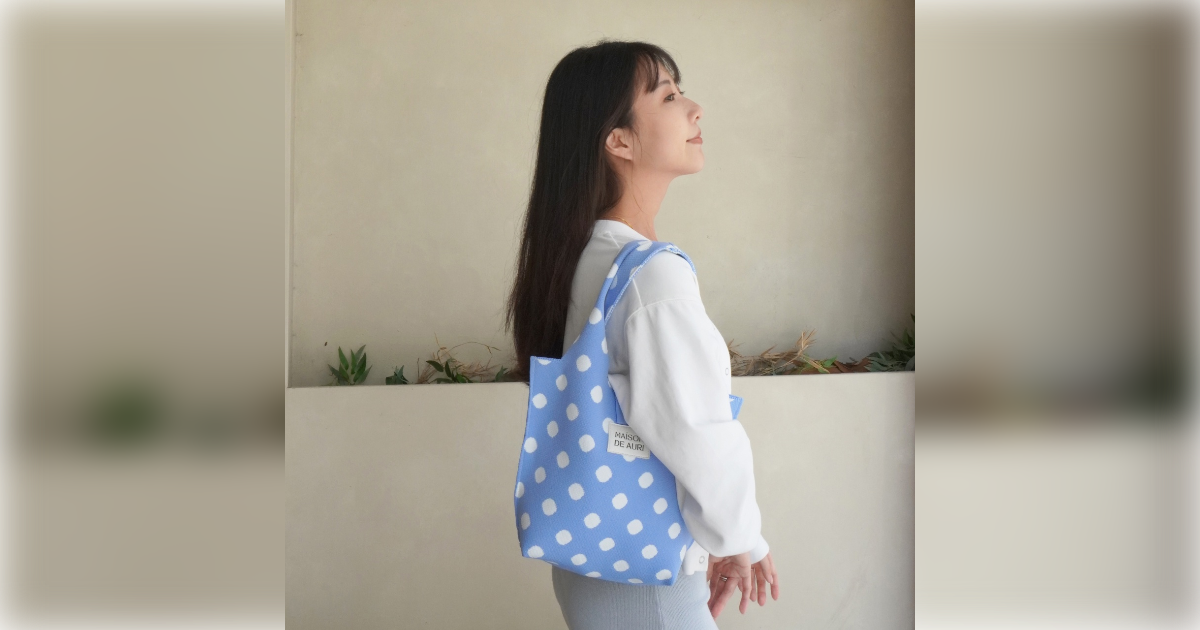 【Maison De Auri】Poche 口袋提包 | 厚針織 | Poche Sky 天藍 - TutorABC Shop 精選 - 2025年5月